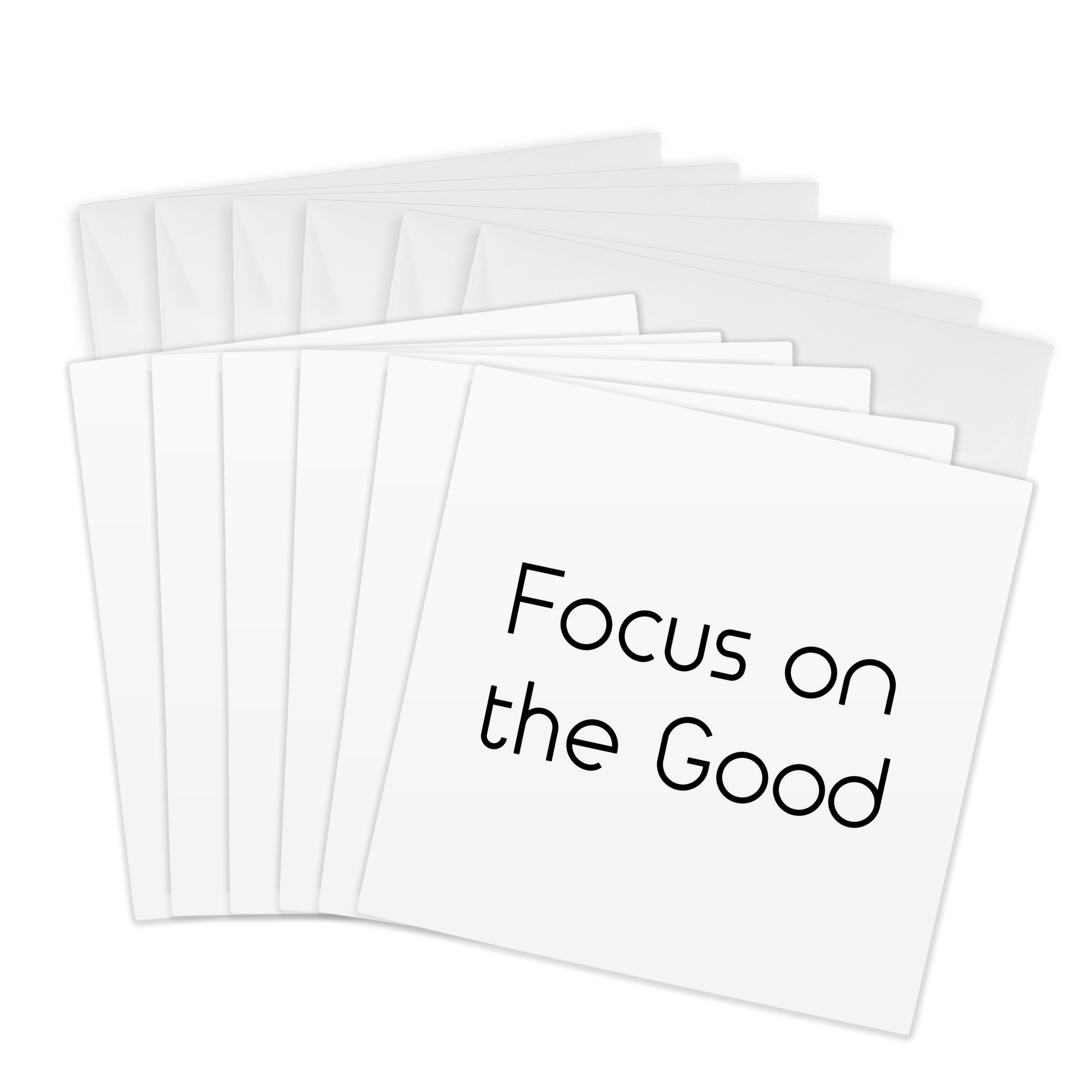 3drose, Focus on the Good, 6 Greeting Cards with Envelopes - Walmart.com