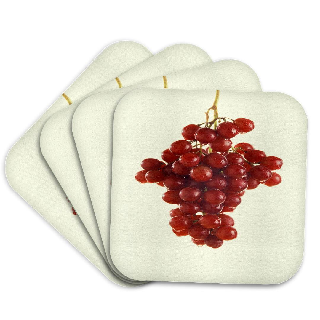 3drose, Food Red Grapes Fresh Grapevine, Set of 4 Coasters - Soft ...