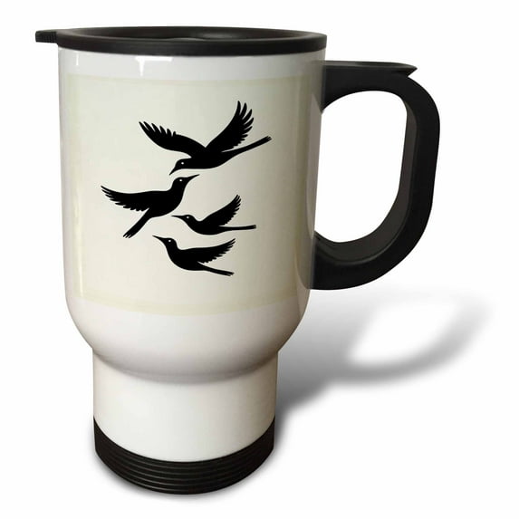 3drose, Four Calling Birds Retro Mid-century Minimalist Silhouette Cut ...