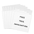 3drose, Free Your Imagination. Black Lettering on White Background., 6 ...
