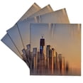 3drose, Freedom Tower Fantasy Abstract, Set of 4 Ceramic Tile Coasters ...