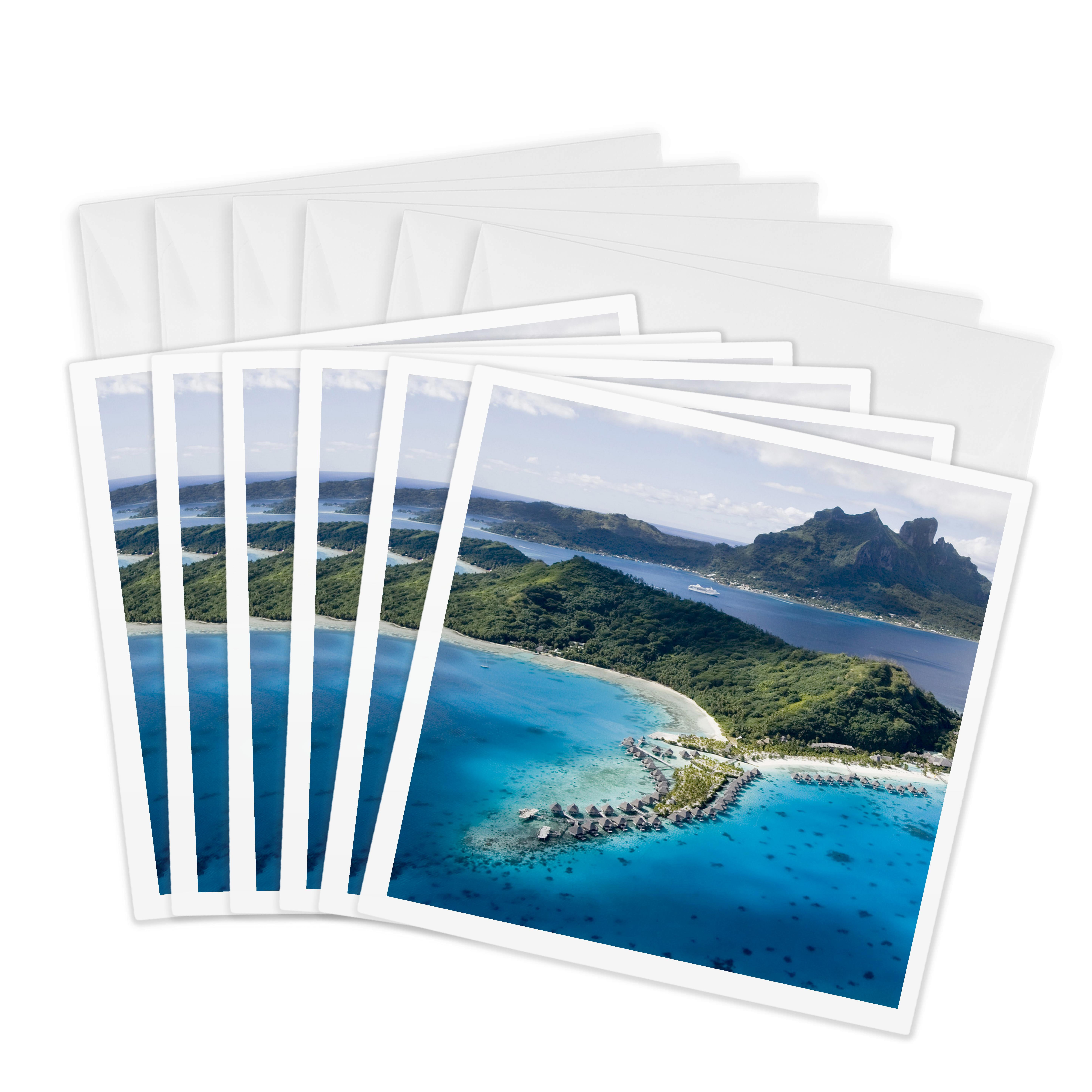 3drose, French Polynesia, Bora Bora, Aerial, Cruise Ship - Oc13 Bja0006 ...