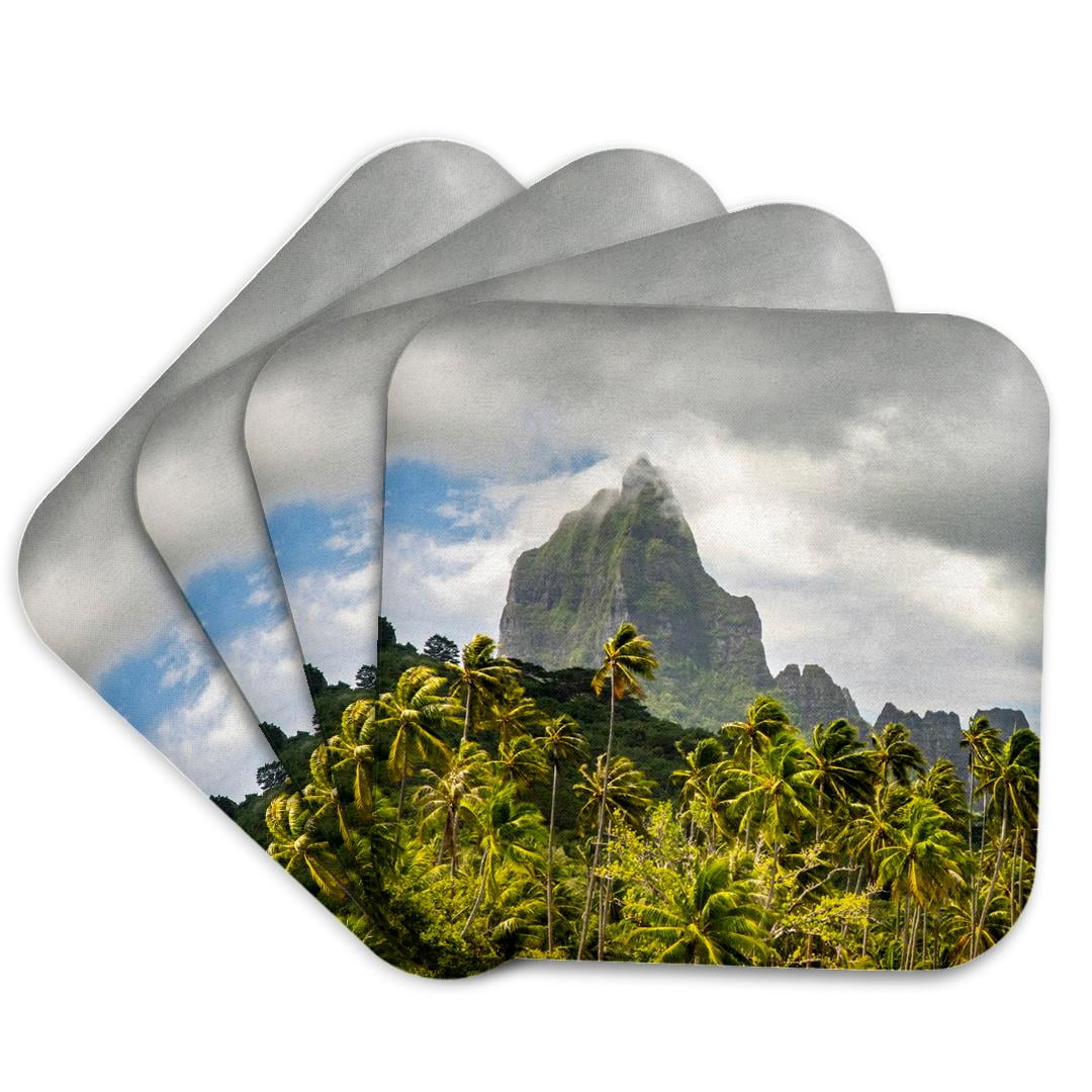 3drose, French Polynesia, Moorea. Bali Hai Mountains and Palm Trees ...