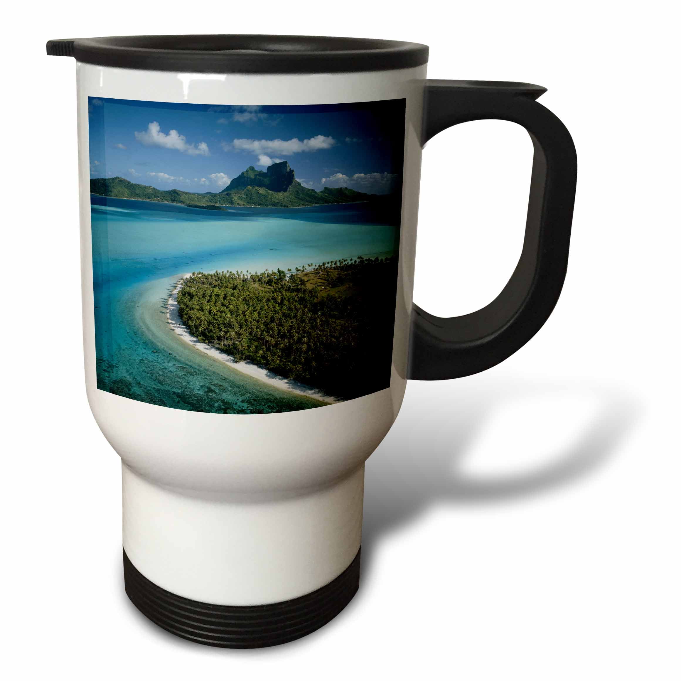 3drose, French Polynesia, Tahiti, Bora Bora, View of Island, 14oz ...