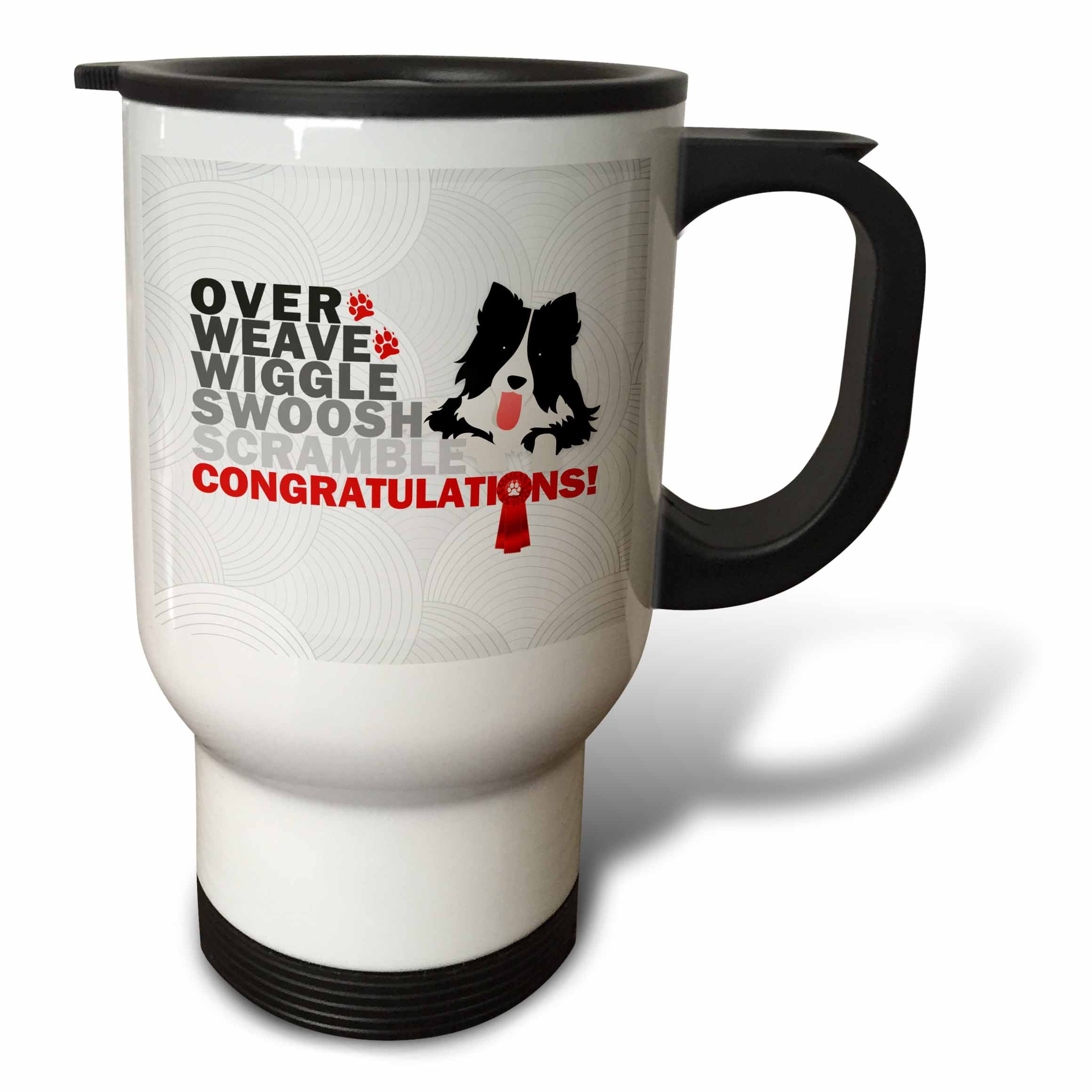 3drose, Fun Agility Theme with Border Collie Congratulations Ribbon ...