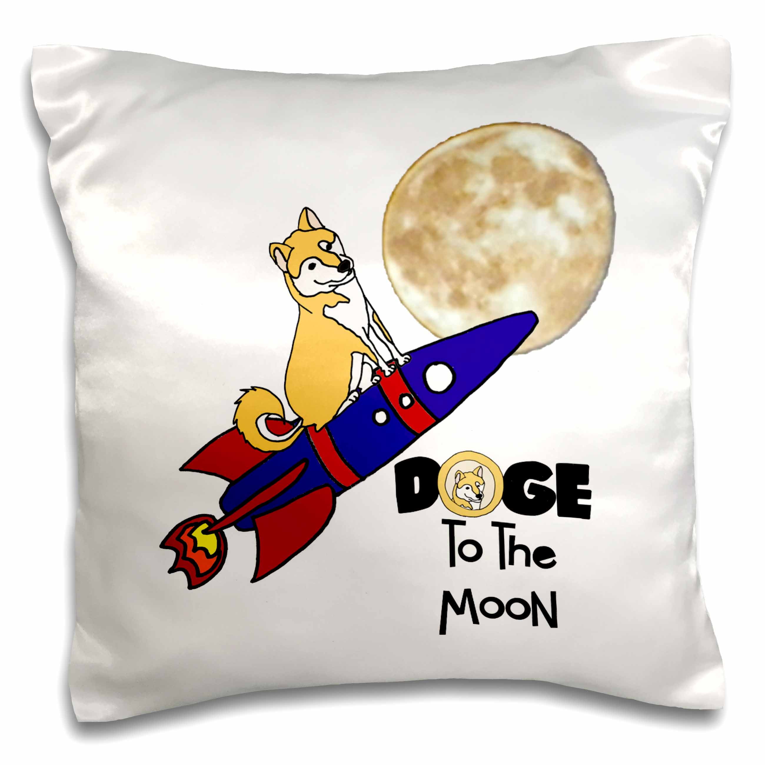 3drose, Fun Doge Coin Shiba Inu Dog on Rocket Ship to the Moon ...