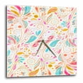 3drose, Funky Bright Neon Colors Doodle Foliage Leaves Modern Nature ...