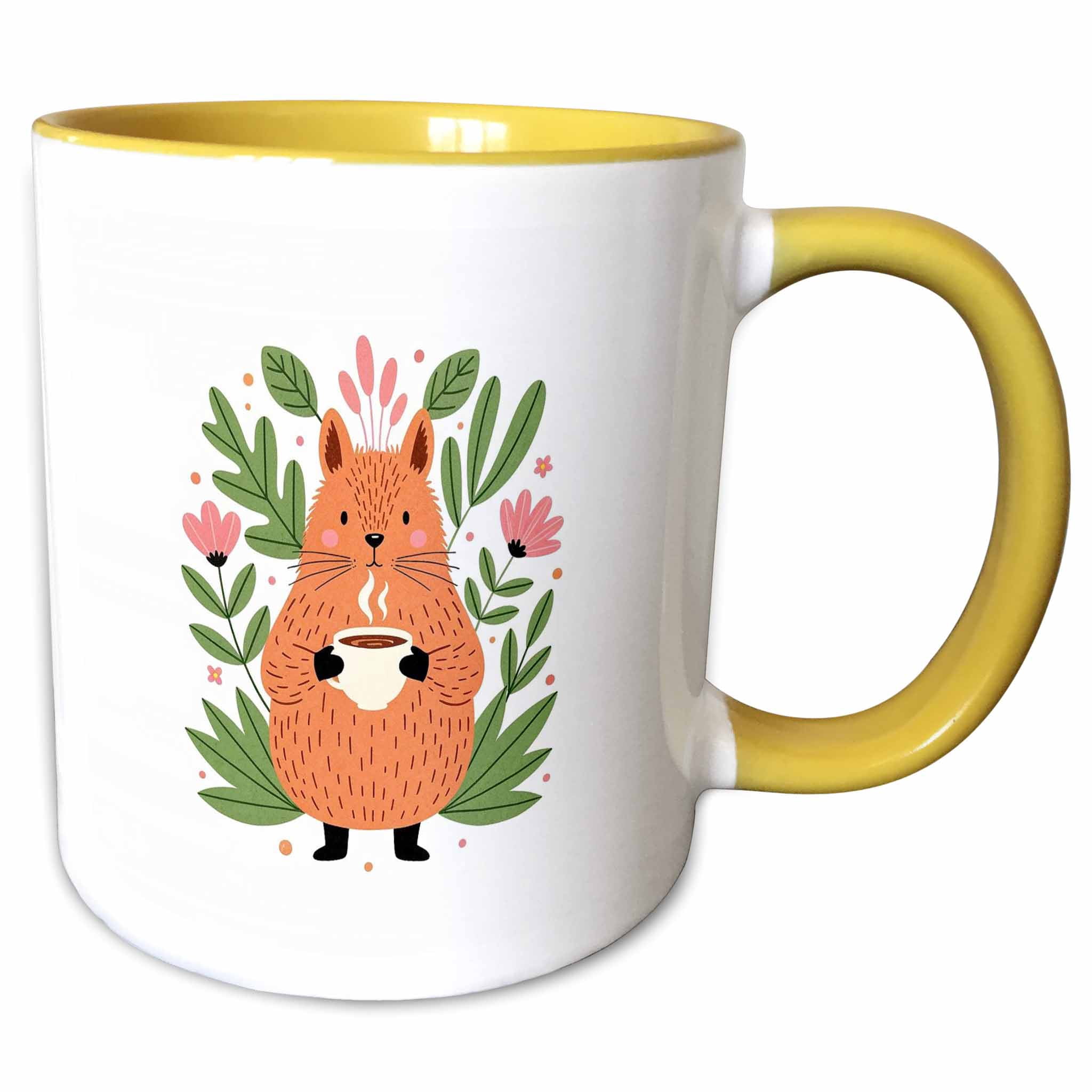 3drose, Funny Badger with a Cup of Hot Coffee. Positive Autumn Season ...