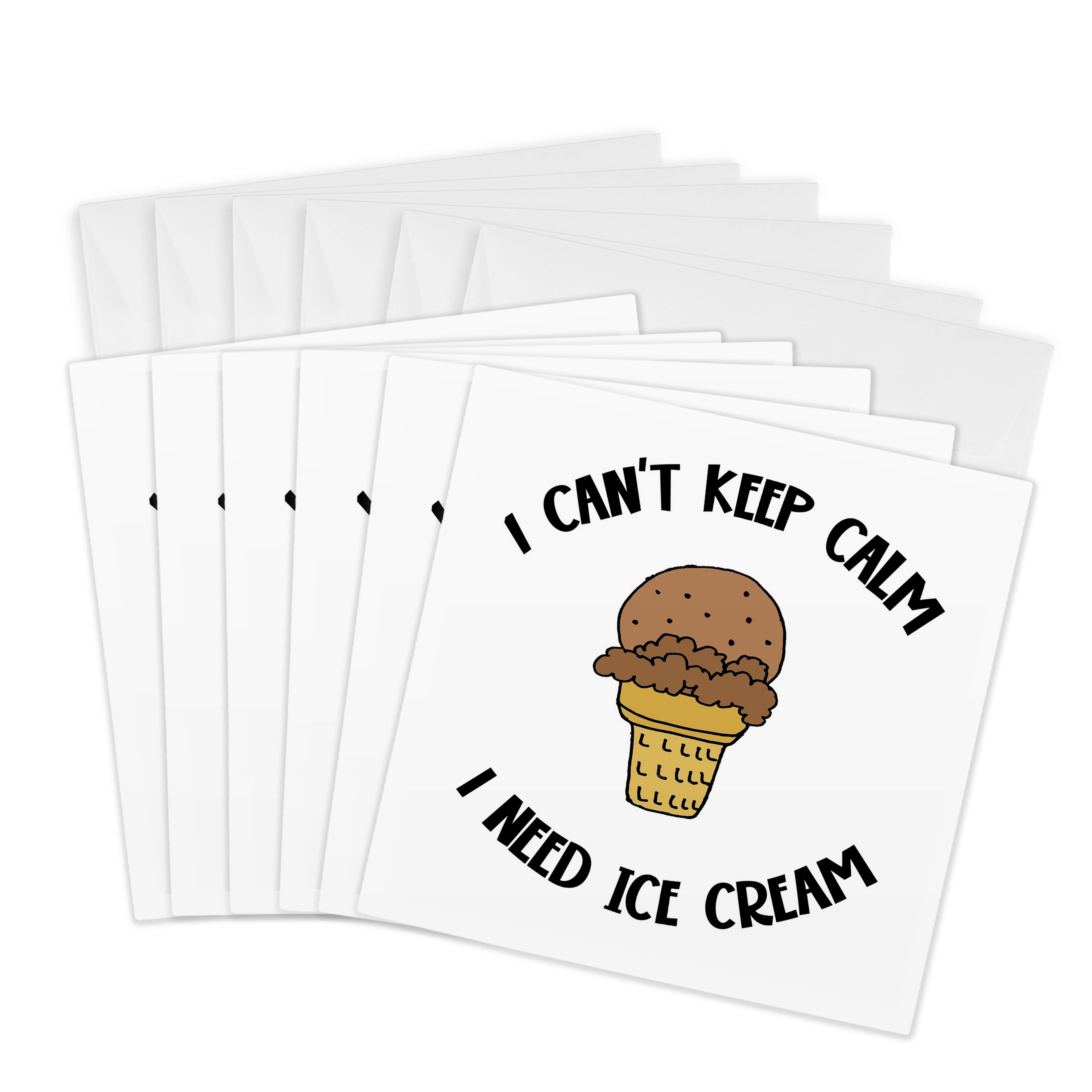 3drose, Funny Chocolate Ice Cream Cone I Cant Keep Calm I Need Ice ...