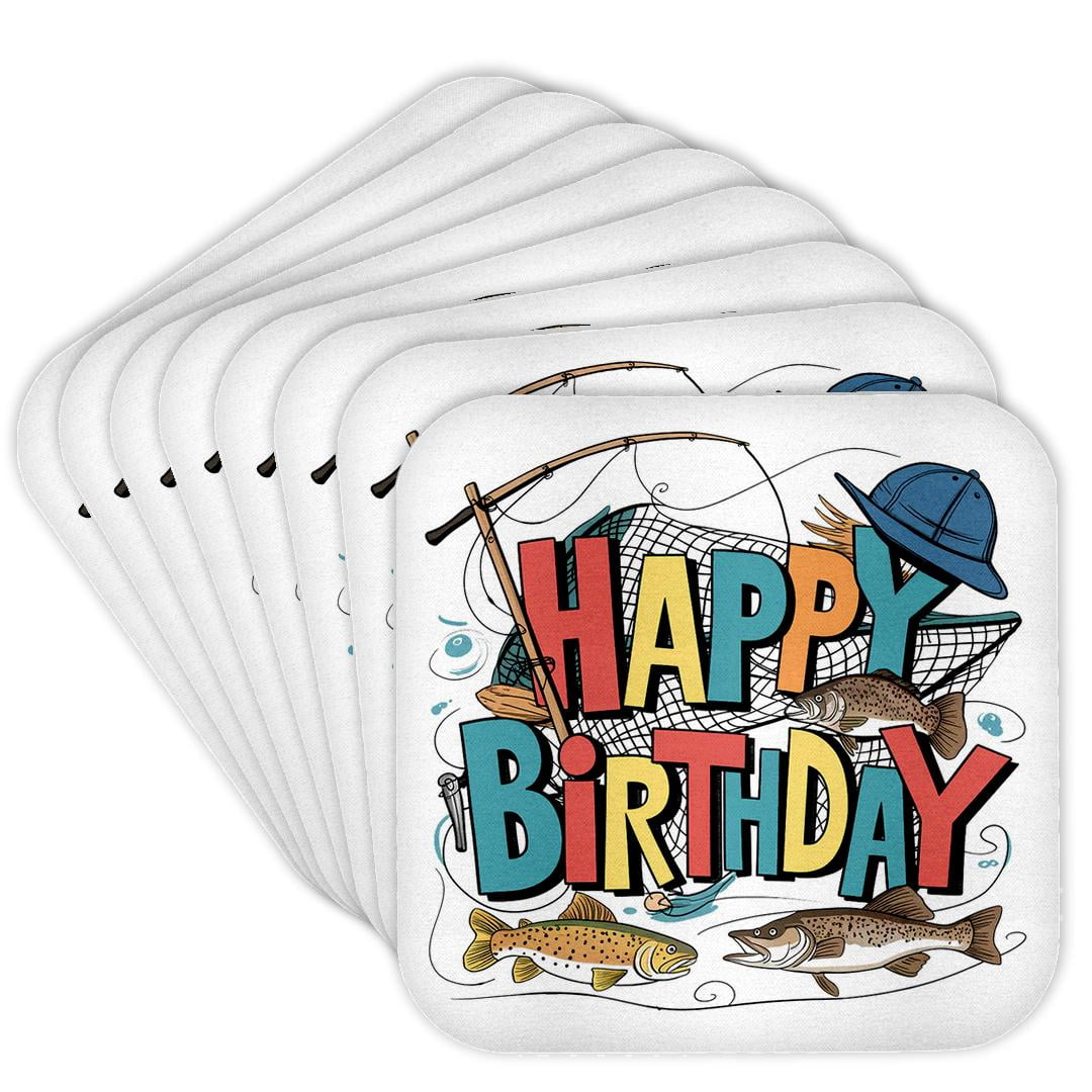3drose, Funny Cool Abstract Happy Birthday Text and Fish Fishing ...