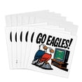 3drose, Funny Cool Eagles Watching Football Game on Tv Sports Satire, 6 ...