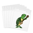 3drose, Funny Cool Sea Turtle Playing the Banjo Cartoon, 6 Greeting ...
