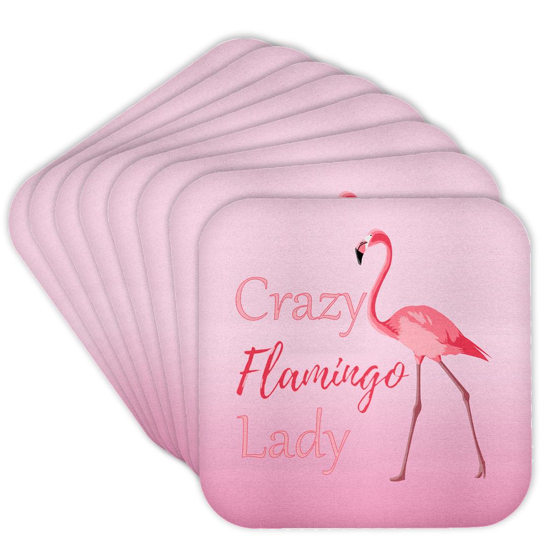 3drose, Funny Crazy Flamingo Lady If You Love Flamingos in Pink., Set ...