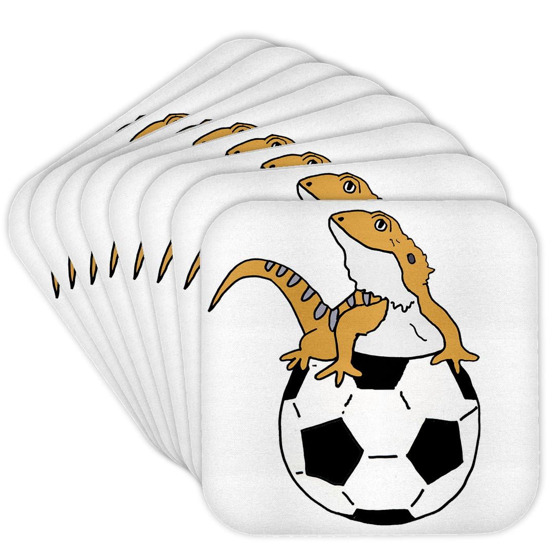 3drose, Funny Cute Bearded Dragon Lizard Playing Soccer Sports Cartoon ...