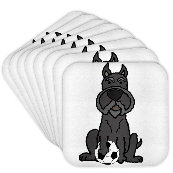 3drose, Funny Cute Black Bouvier Des Flandres Dog Playing Soccer ...