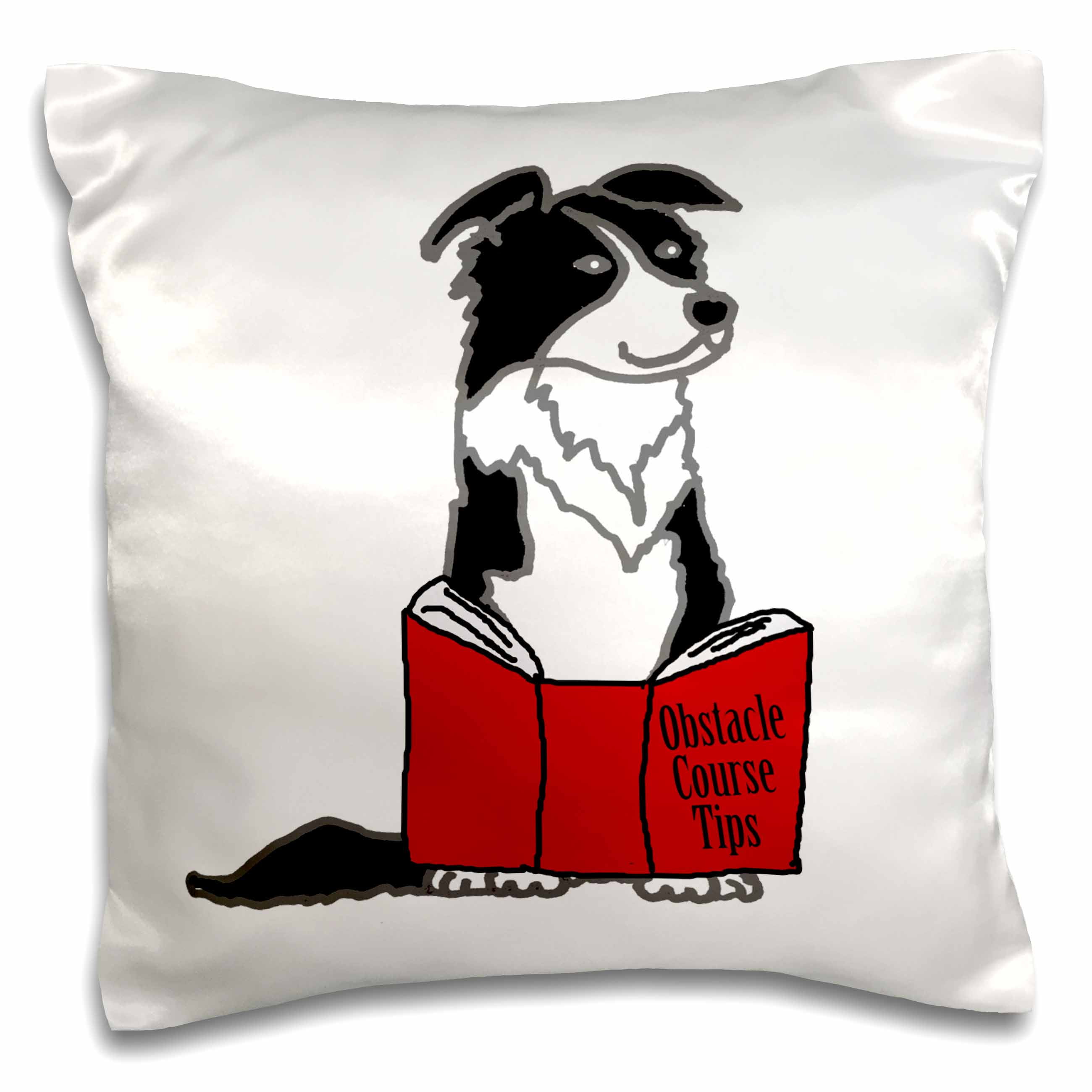 3drose, Funny Cute Border Collie Puppy Dog Reding Book Agility Obstacle ...