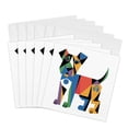 3drose, Funny Cute Colorful Rescue Puppy Dog Cubism Abstract Boxer Mix ...