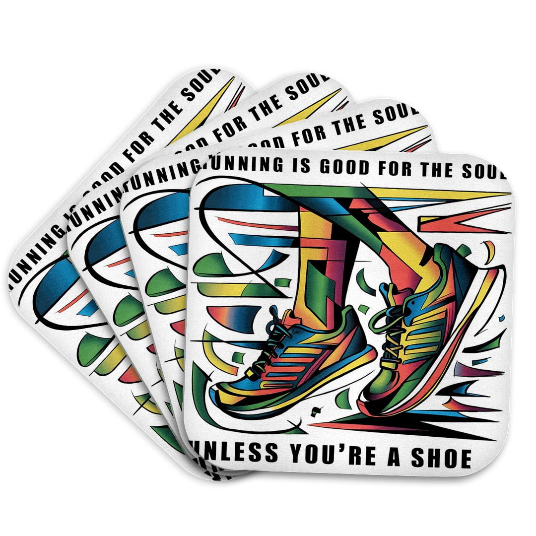 3drose, Funny Cute Colorful Running Shoes Running Is Good for the Soul ...