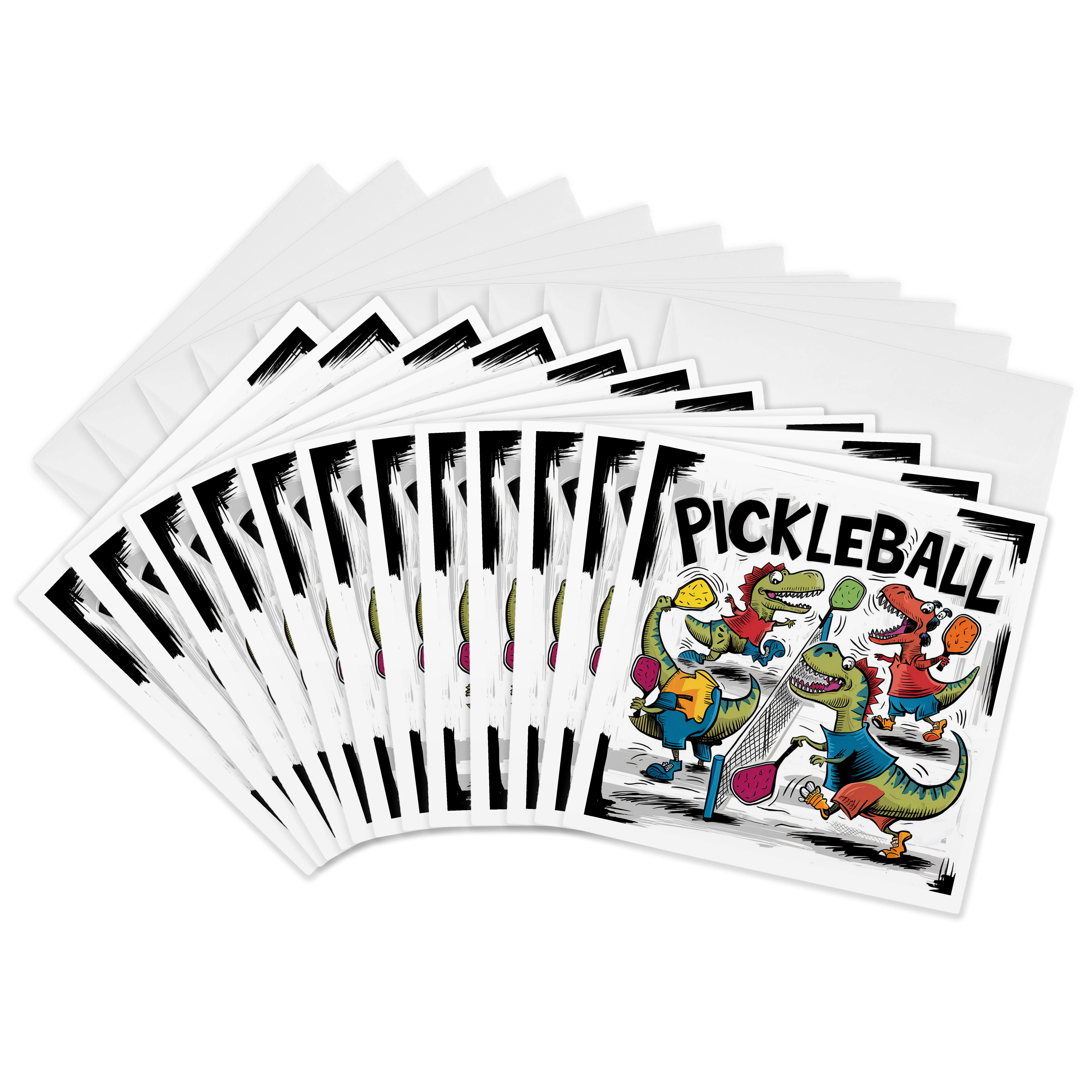 3drose, Funny Cute Cool Artistic T-rex Dinosaurs Playing Pickleball ...