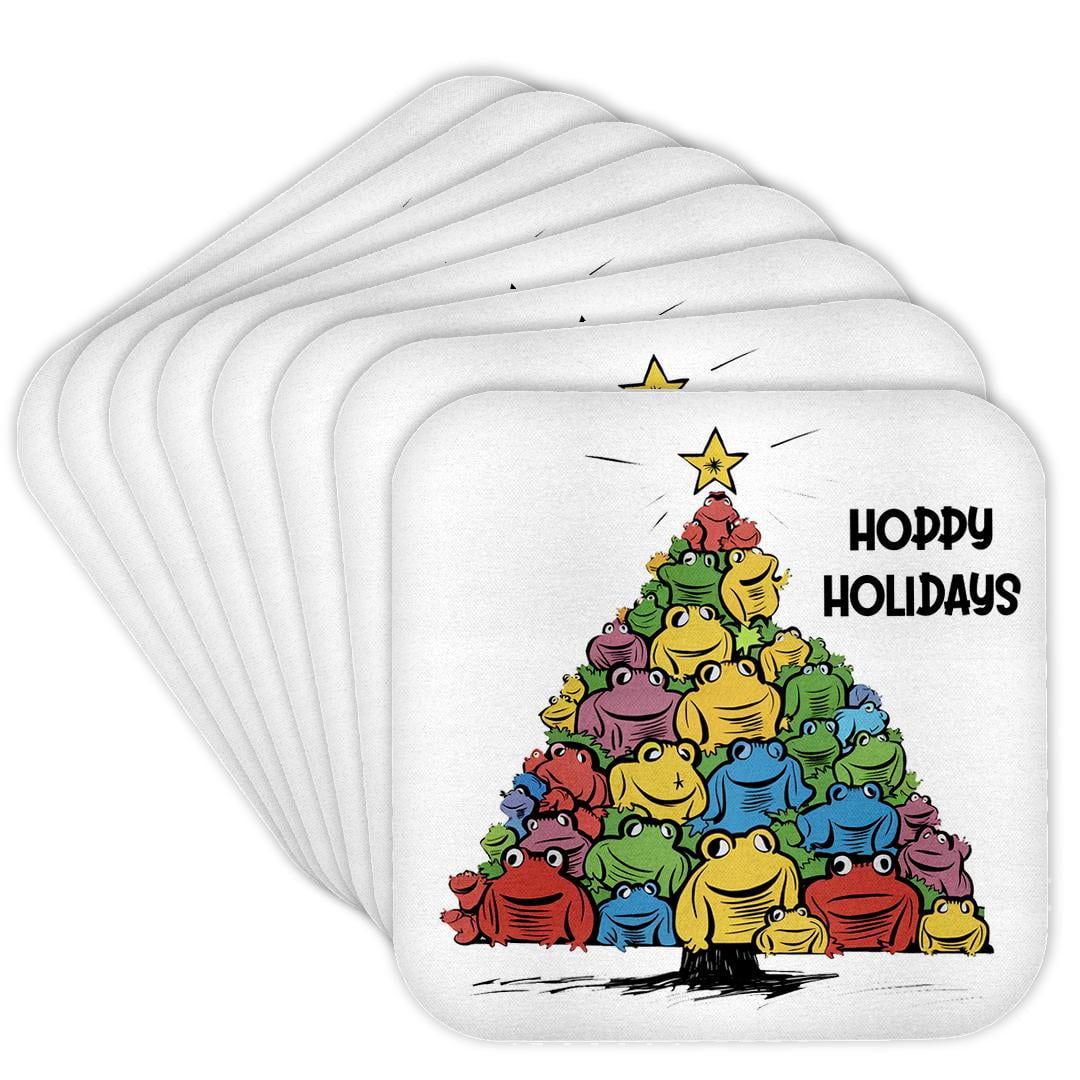 3drose, Funny Cute Cool Colorful Frogs Happy Holidays Christmas Tree ...