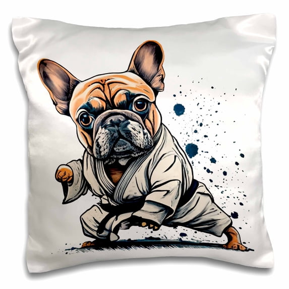 3drose, Funny Cute French Bulldog Dog Practicing Karate Sports Design ...