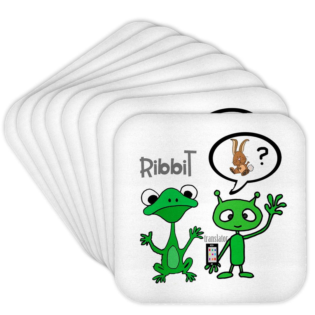 3drose, Funny Cute Green Martian Alien Talking to Tree Frog Ribbit ...