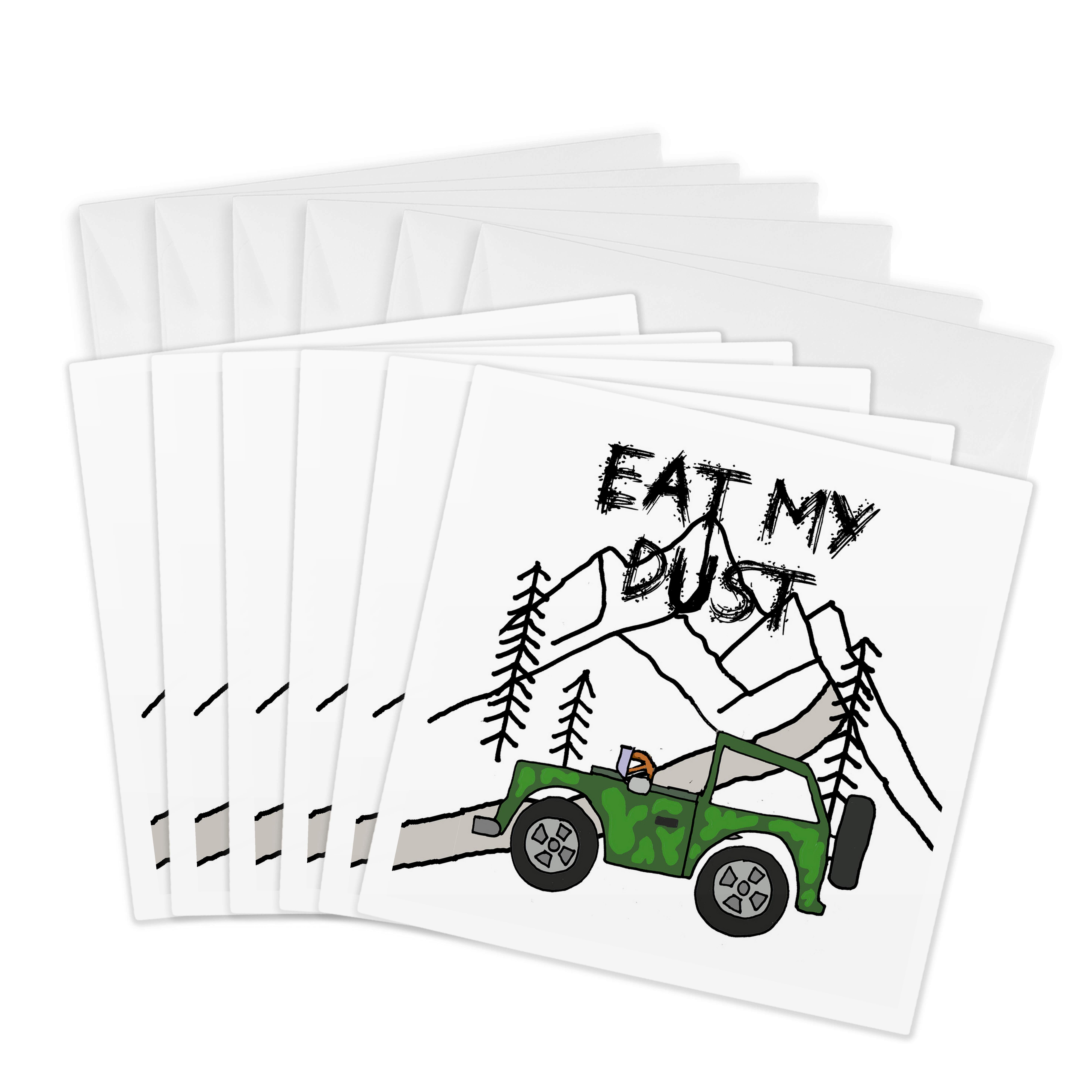 3drose, Funny Cute Off-road Eat My Dust All-terrain Atv, 6 Greeting ...