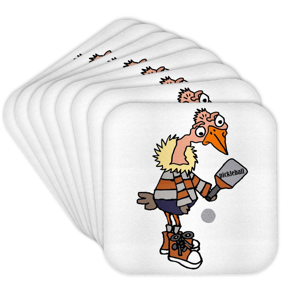 3drose, Funny Cute Old Buzzard Bird Playing Pickleball Sports Cartoon ...