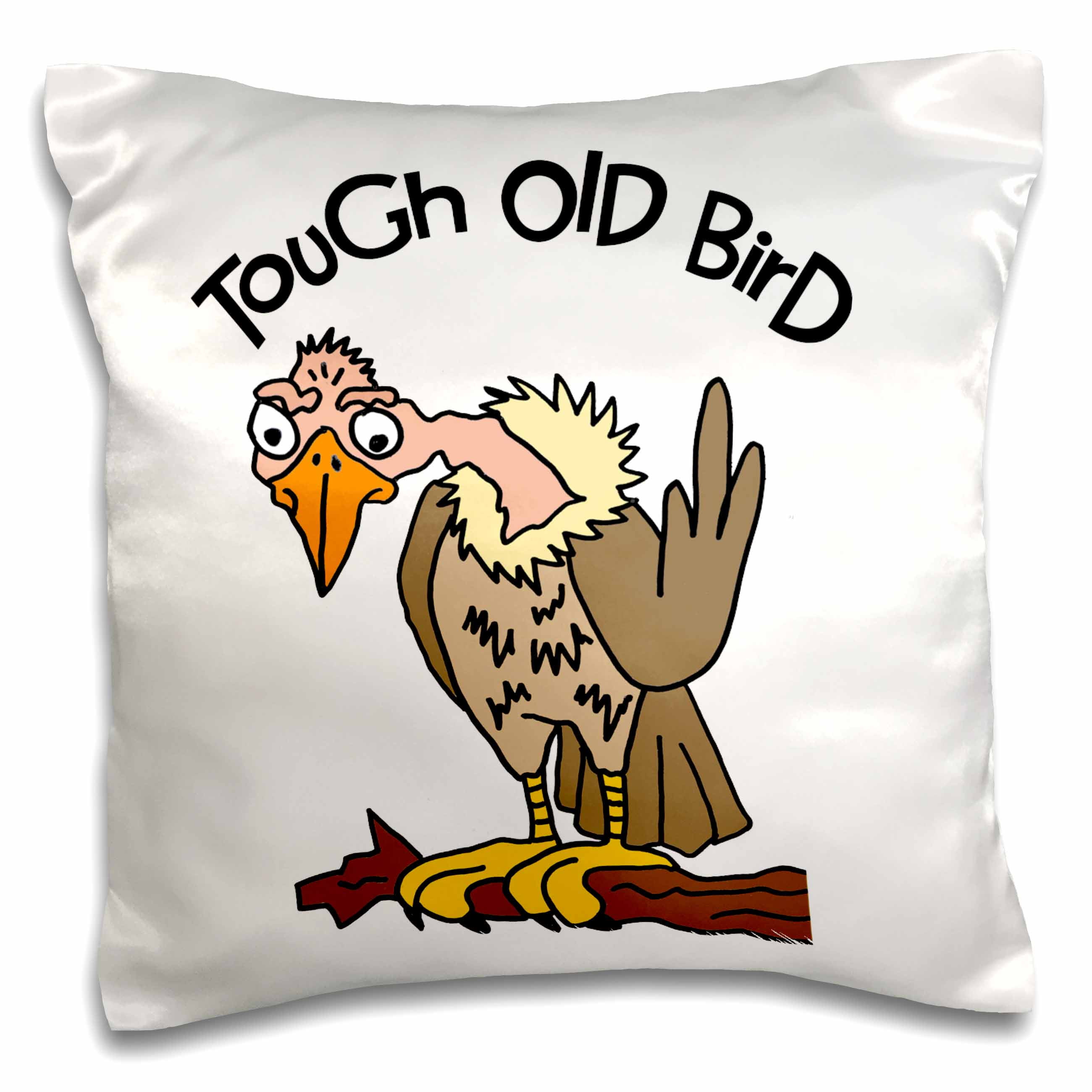 3drose, Funny Cute Old Buzzard as Tough Old Bird Old Age Cartoon, 16x16 ...