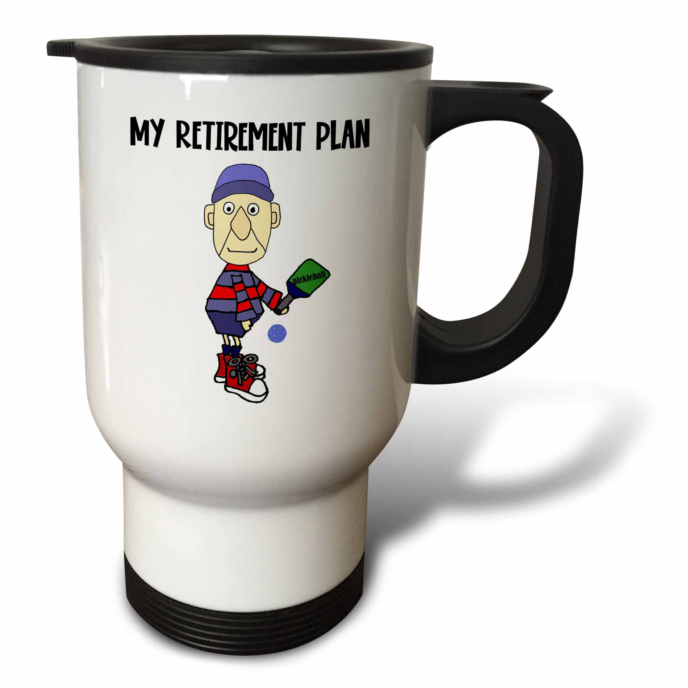 3drose, Funny Cute Old Man Playing Pickleball Retirement Plan Sports ...