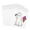 3drose, Funny Cute Polar Bear Eating Ice Cream, 6 Greeting Cards with ...