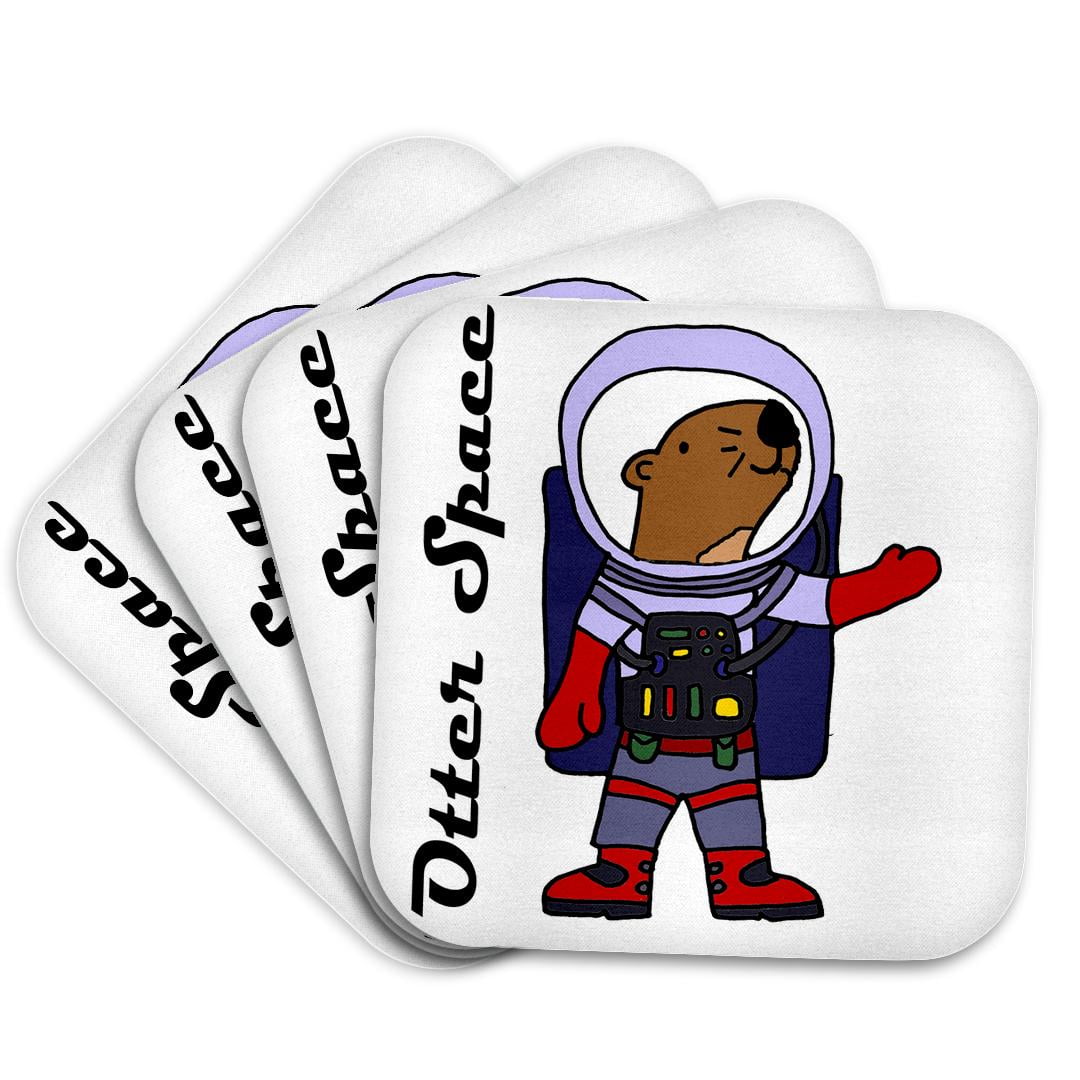 3drose, Funny Cute Sea Otter Astronaut in Space Suit Otter Space Pun ...