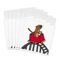 3drose, Funny Cute Sea Otter Riding Roller Coaster Cartoon, 6 Greeting ...