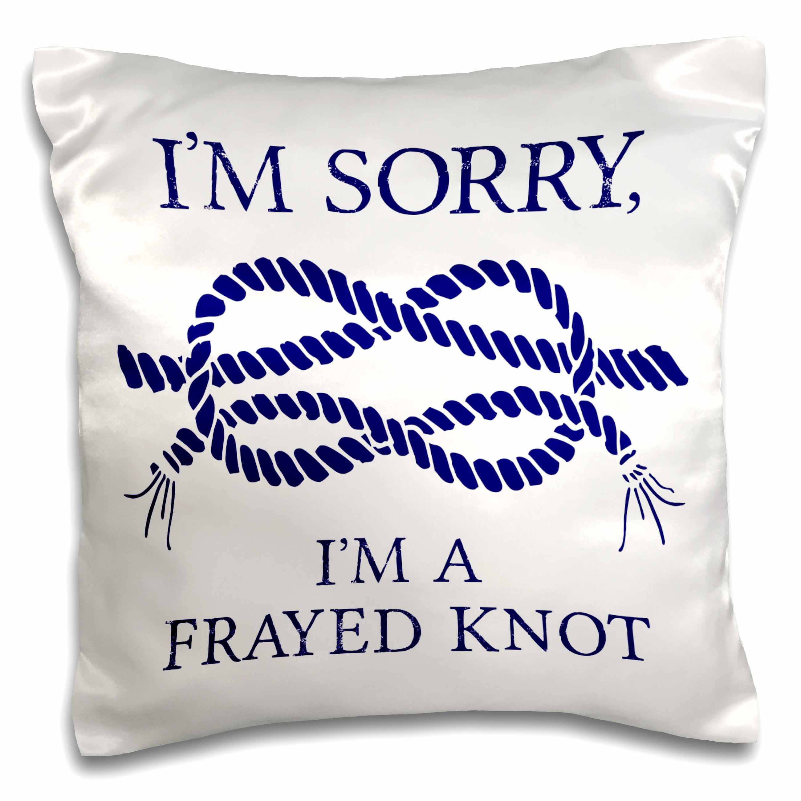 3drose, Funny Frayed Knot, Play on Words Design in Blue and White ...