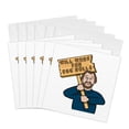 3drose, Funny Humorous Man Guy with a Sign Will Work for Egg Rolls, 6 ...