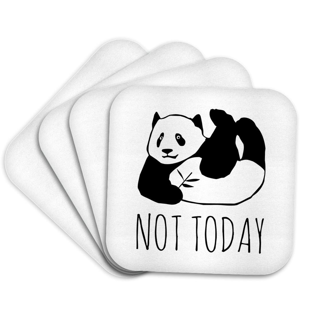 3drose, Funny Panda Bear Lies Its Legs Up. Text Not Today on White ...