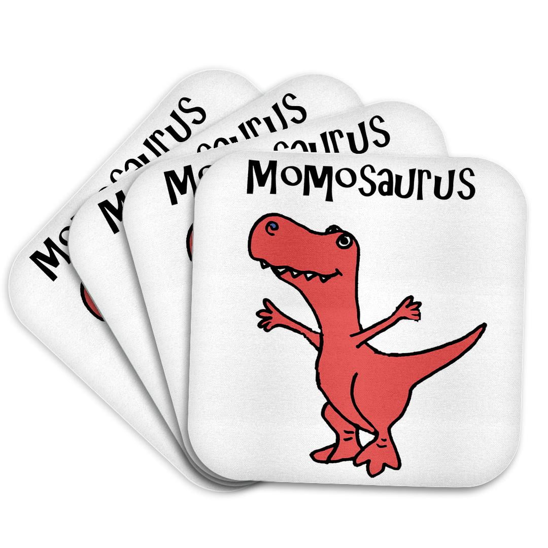 3drose, Funny Pink T-rex Dinosaur Momosaurus Mother Mom Cartoon, Set of ...