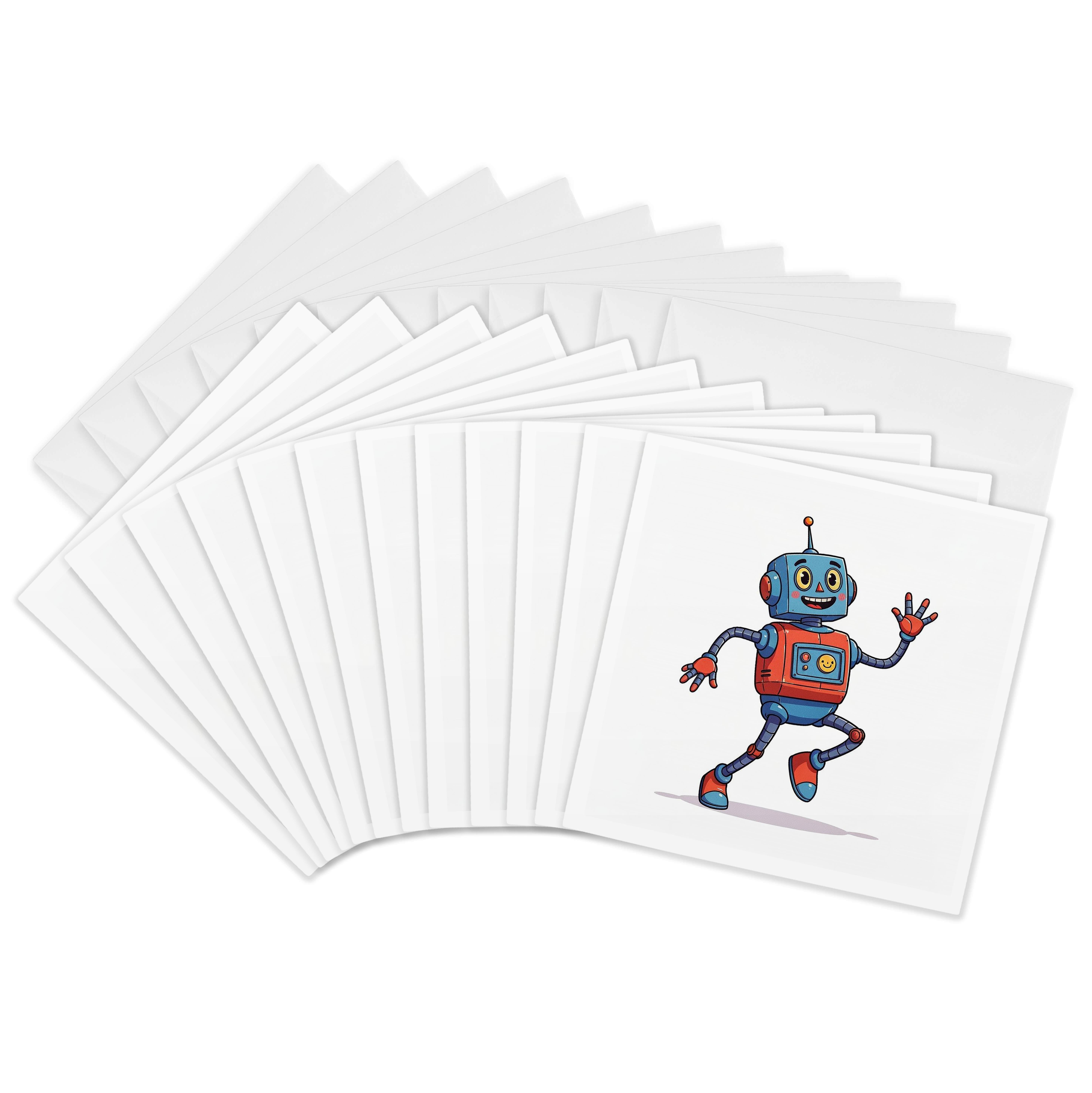 3drose, Funny Running Robot on White. Elegant Robotics Engineering Art ...