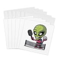 3drose, Funny Space Alien Playing Pickleball Sports Satire, 6 Greeting ...