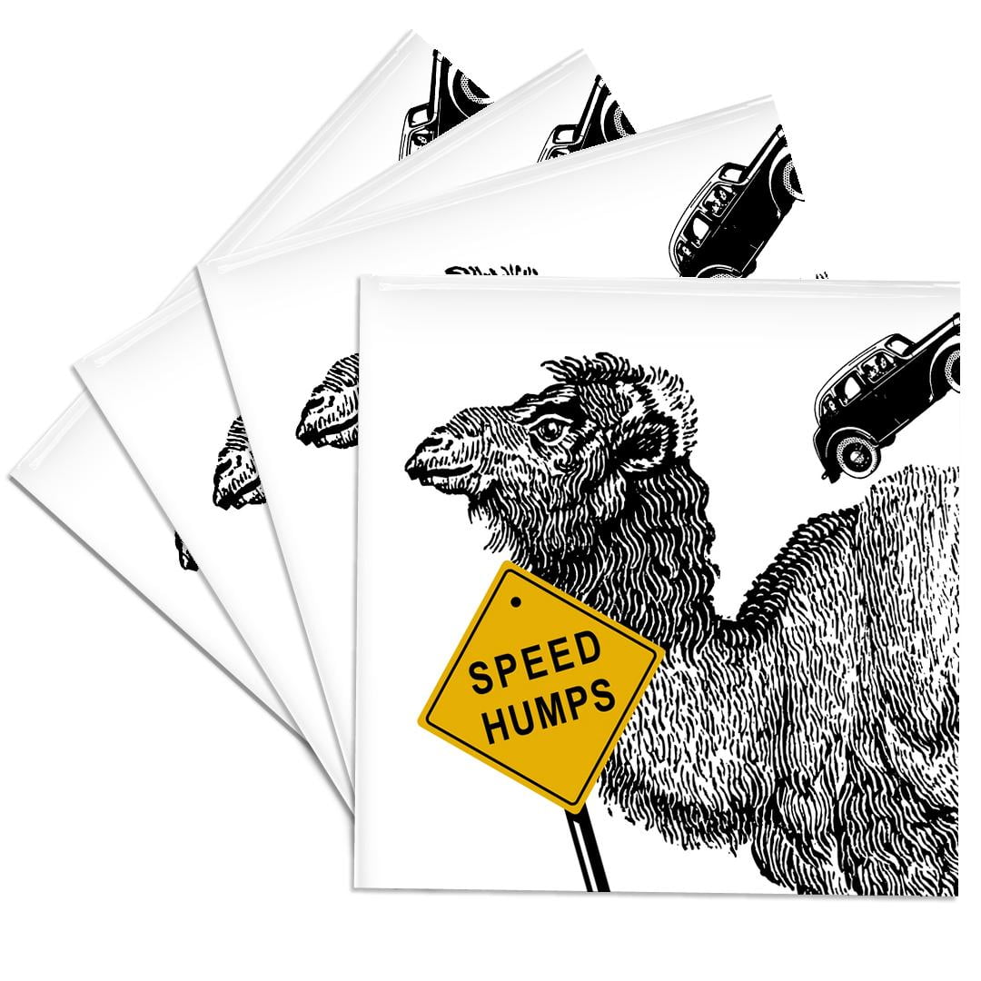 3drose, Funny Speed Humps Design in Black Yellow and White, Set of 4 ...