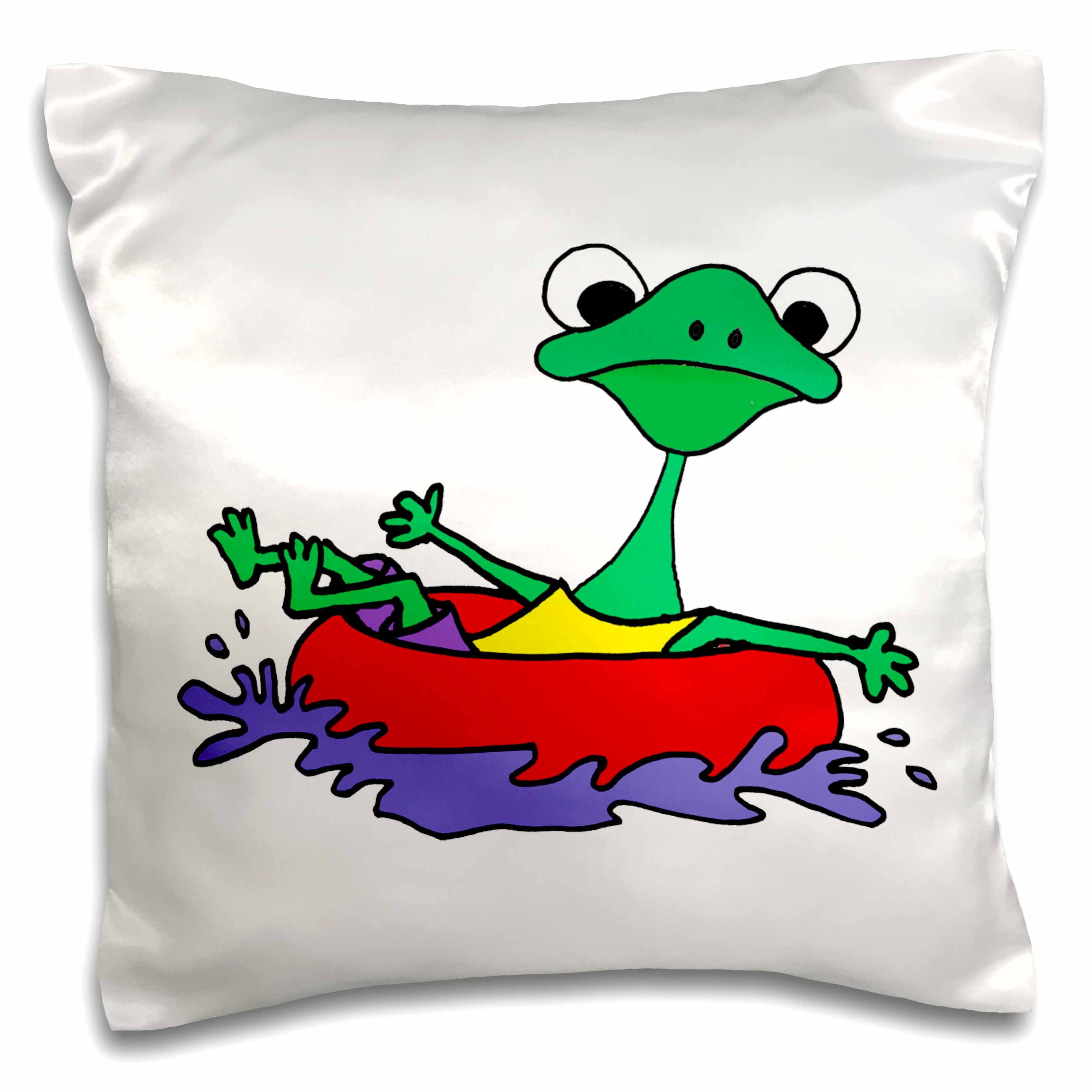 3drose, Funny Tree Frog Floating down River in Inner Tube Nature ...