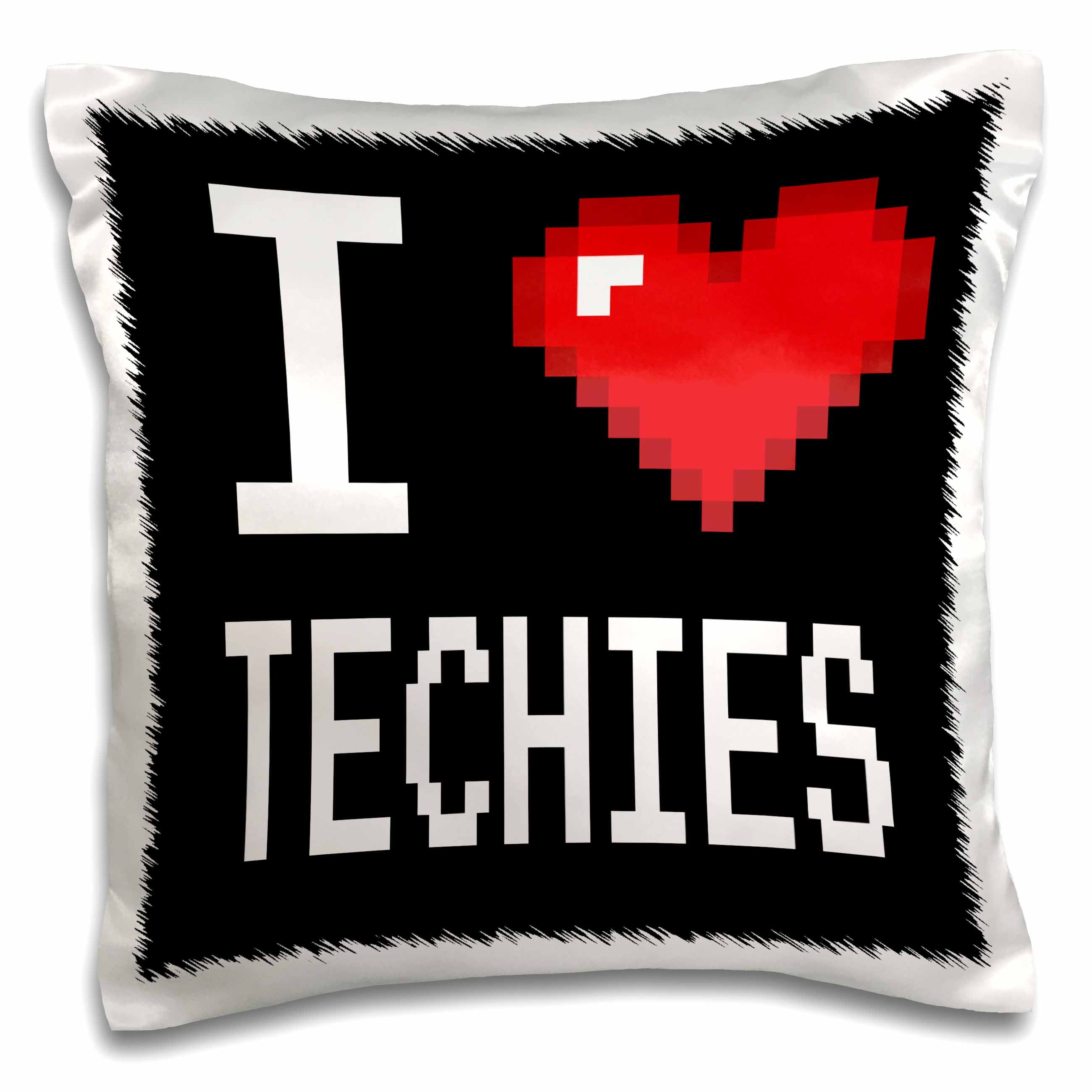 3drose, Geeky Old School Pixelated Pixels 8-bit I Heart I Love Techies ...