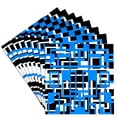 3drose, Geometric Shapes Pattern Light-blue White Cut Out, Set of 8 ...