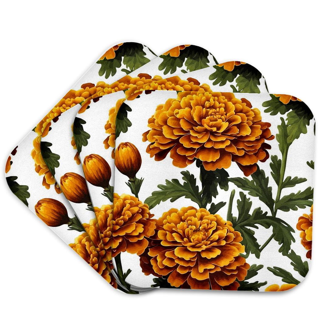 3drose, Geometric Shapes Pattern Red White Black Background, Set of 4 ...