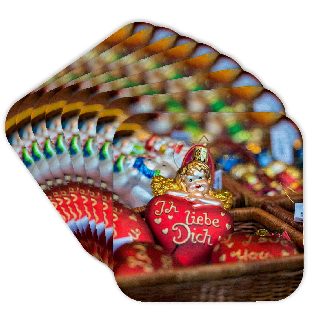 3drose, German Glass Christmas I Love You Ornaments, Rothenburg ...