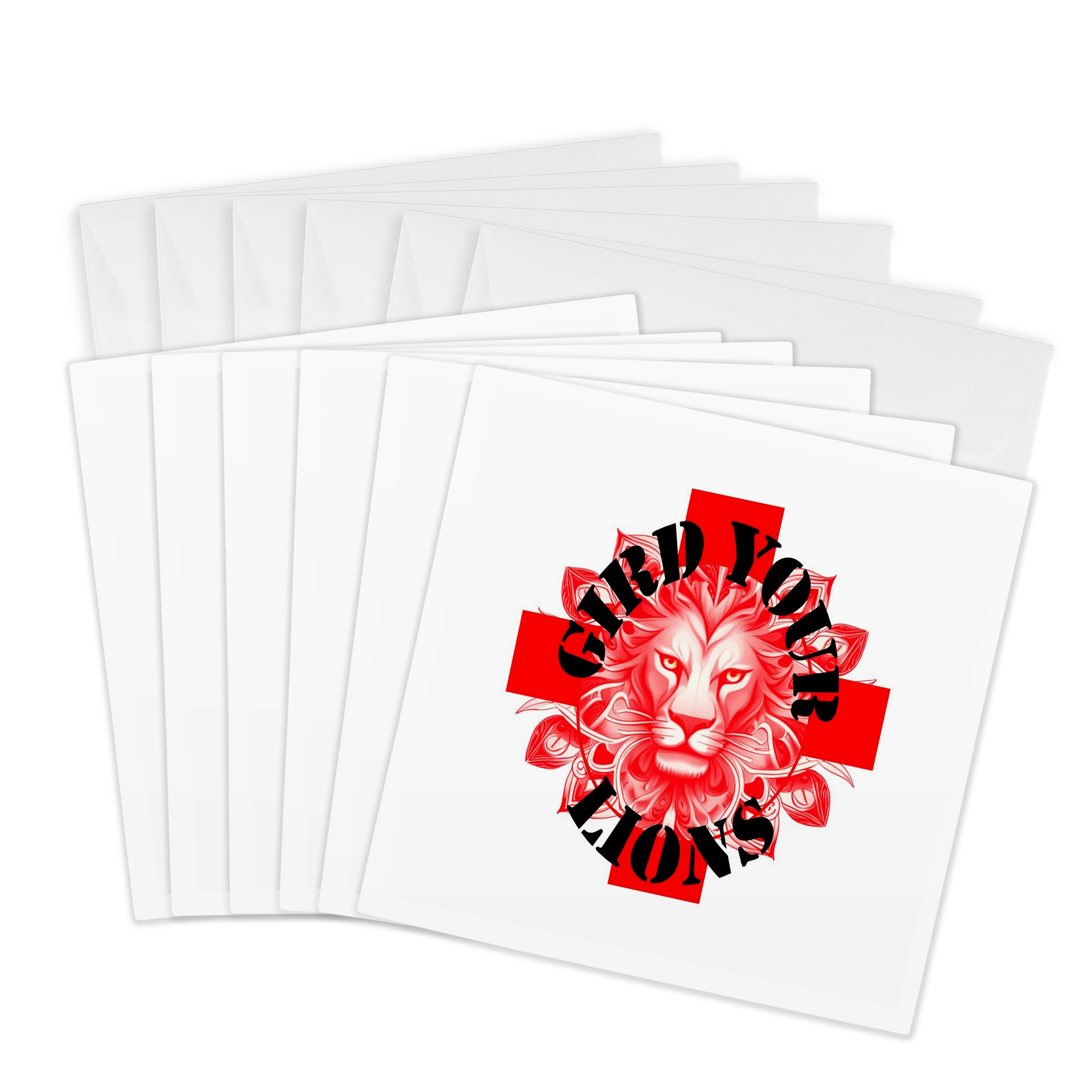 3drose, Gird Your Lions England Coach Fun Idiom Red Lion, 6 Greeting ...