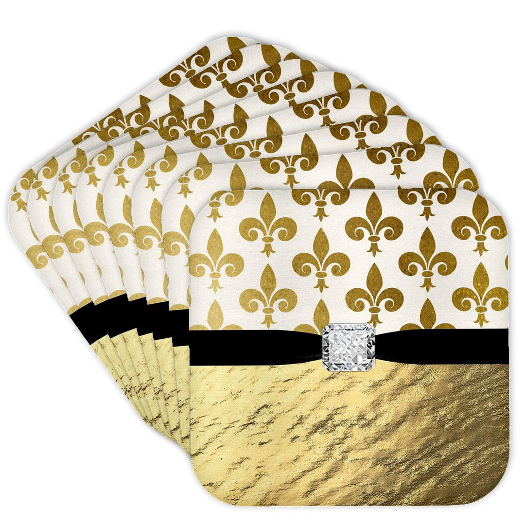 3drose, Glam Gold Fleur De Lis, Gold Digital Metal, Digital Diamond ...