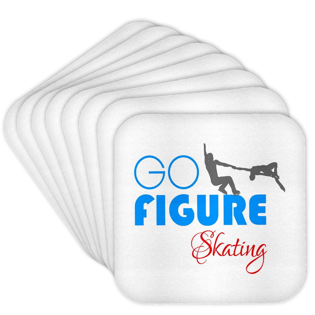 3drose, Go Figure Skating Decorative Text, Dancing Couple of Skaters on ...