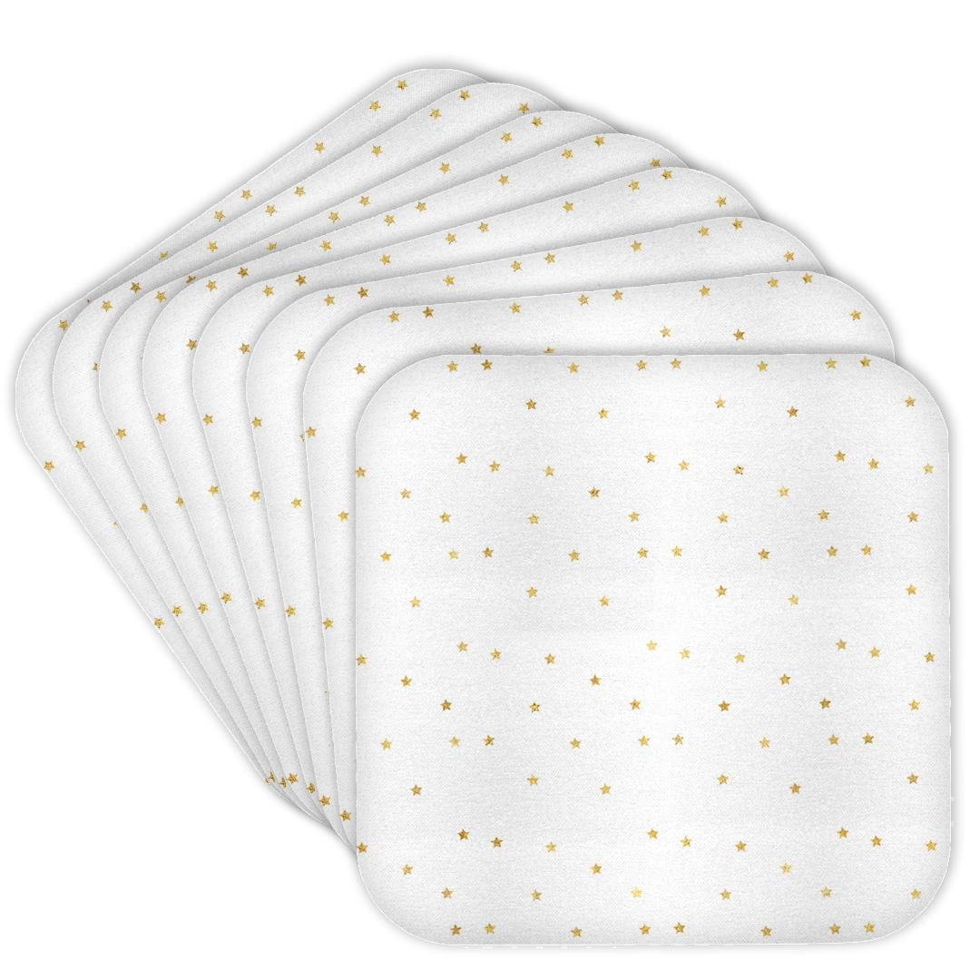 3drose, Gold Sparkle Stars, Set of 8 Coasters - Soft - Walmart.com