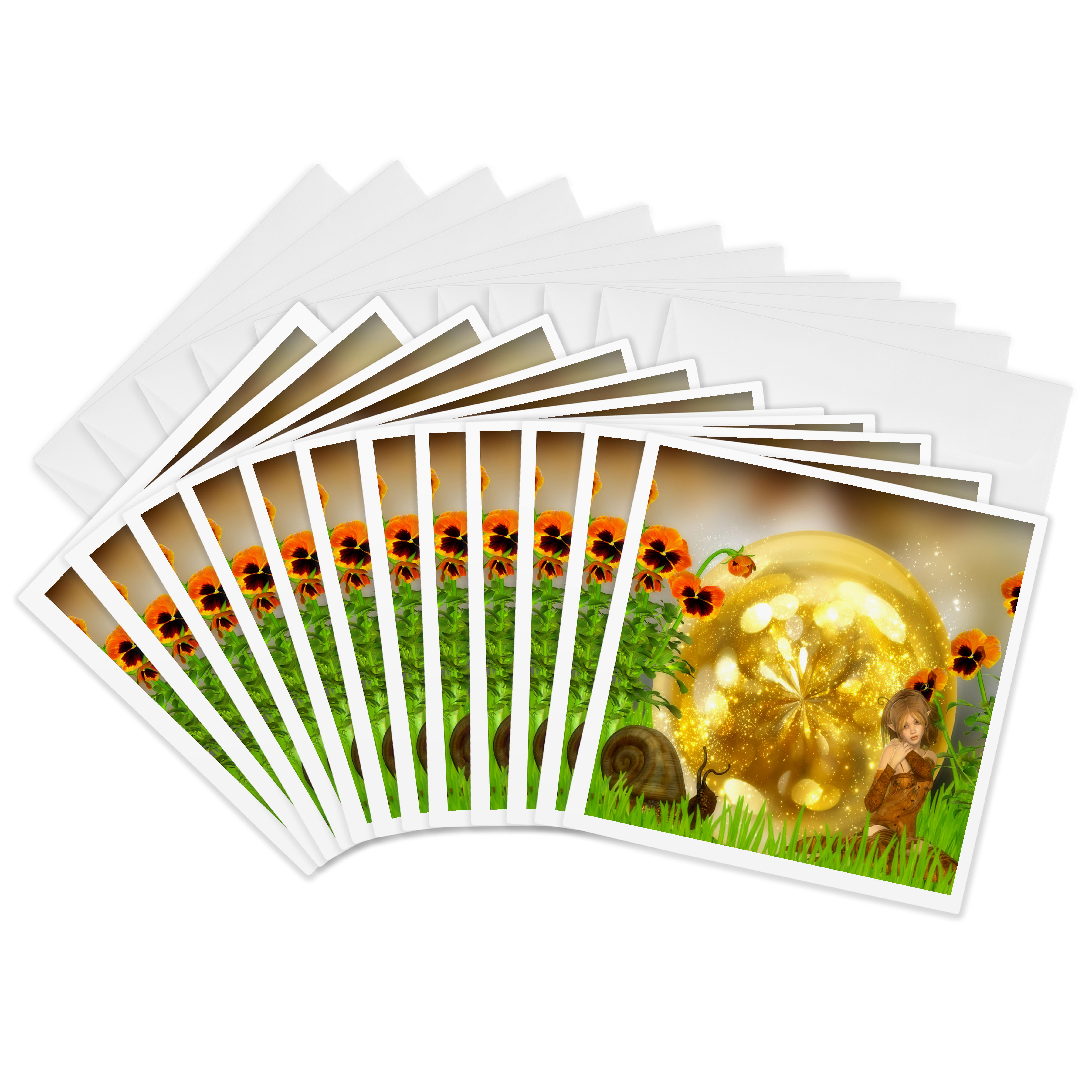 3drose, Golden Orb and Pretty Fairy, Orange Pansies, in Garden, 12 ...